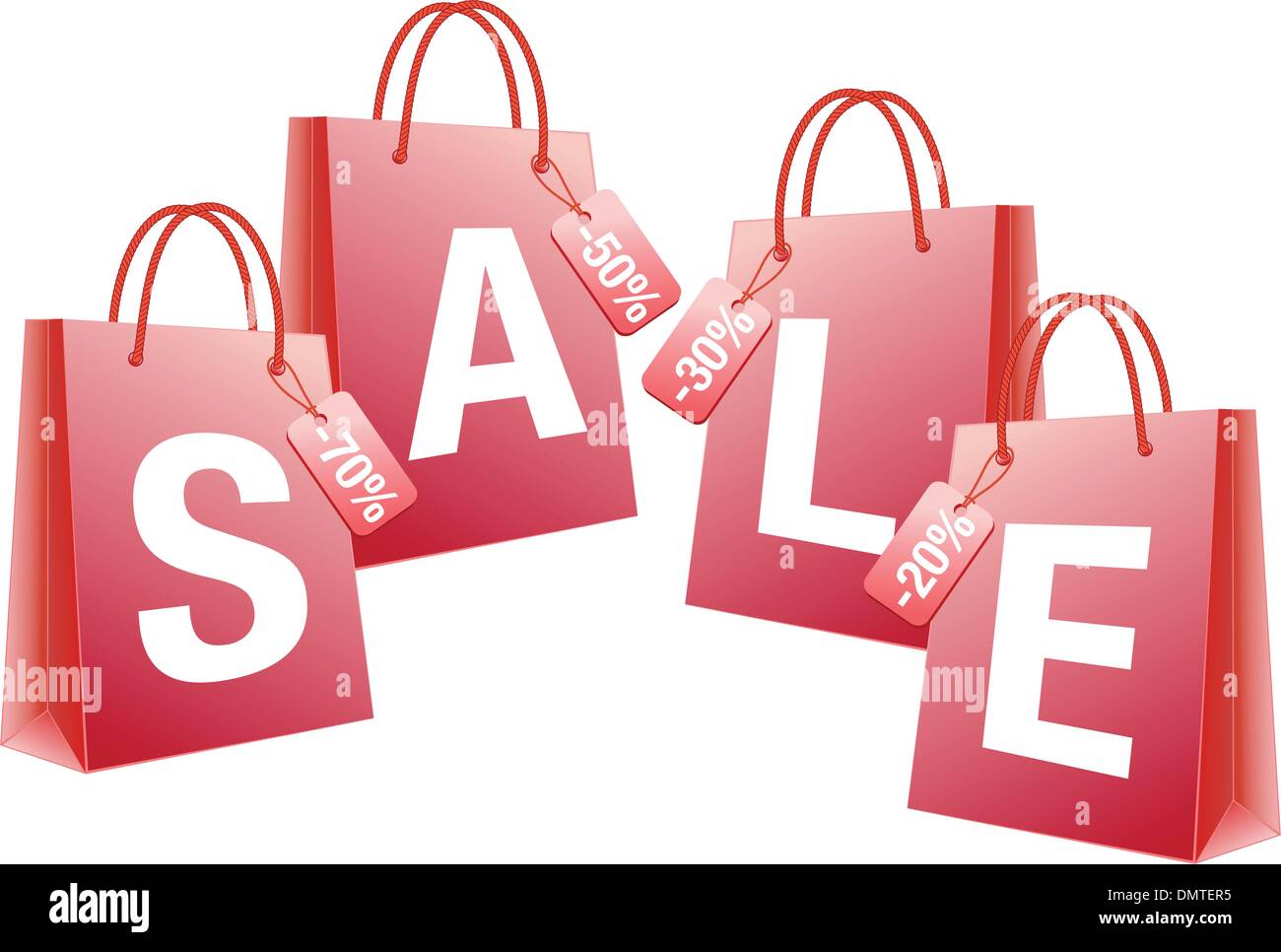 sale, red shopping bags, vector Stock Vector Image & Art - Alamy