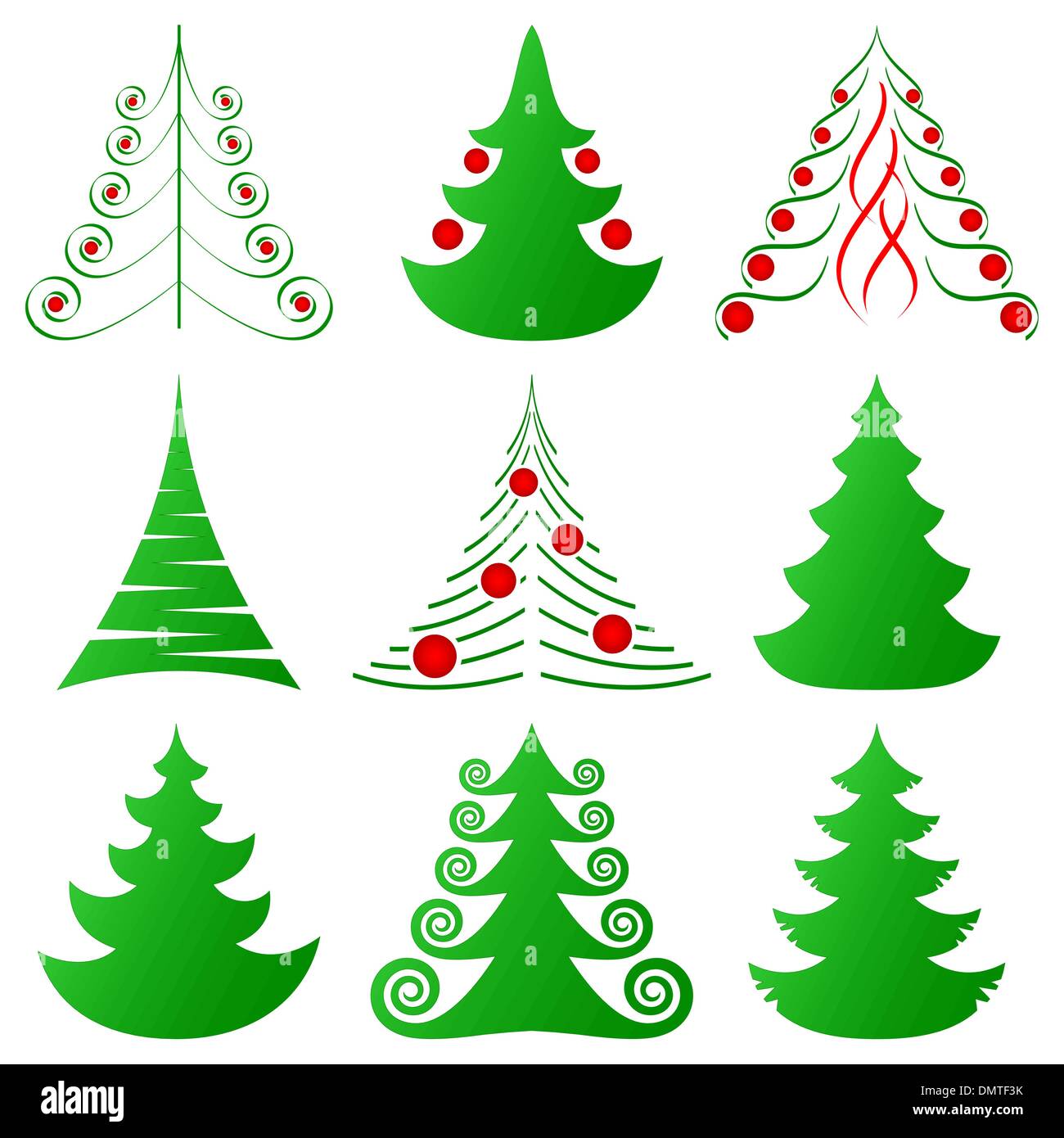 Christmas trees collection Stock Vector Image & Art - Alamy