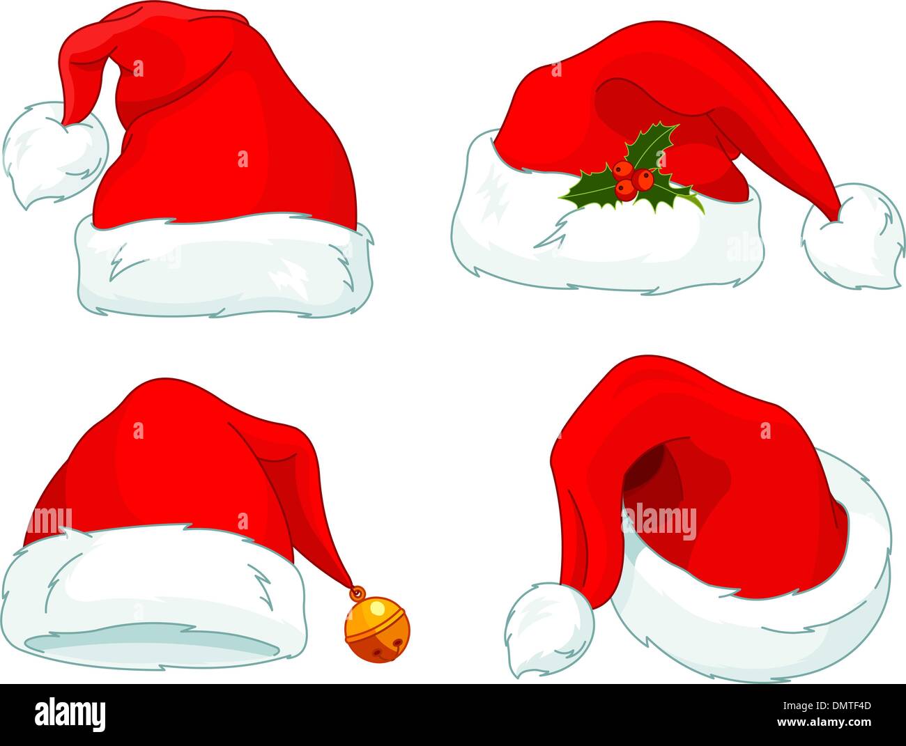 Santa Claus hat collection Stock Vector Image & Art - Alamy