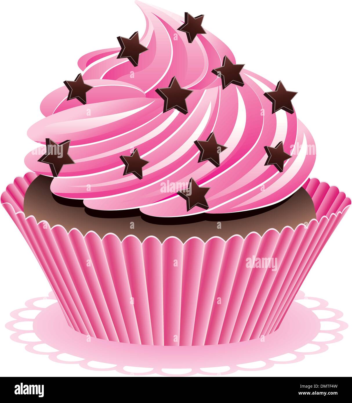 vector pink cupcake Stock Vector Image & Art - Alamy