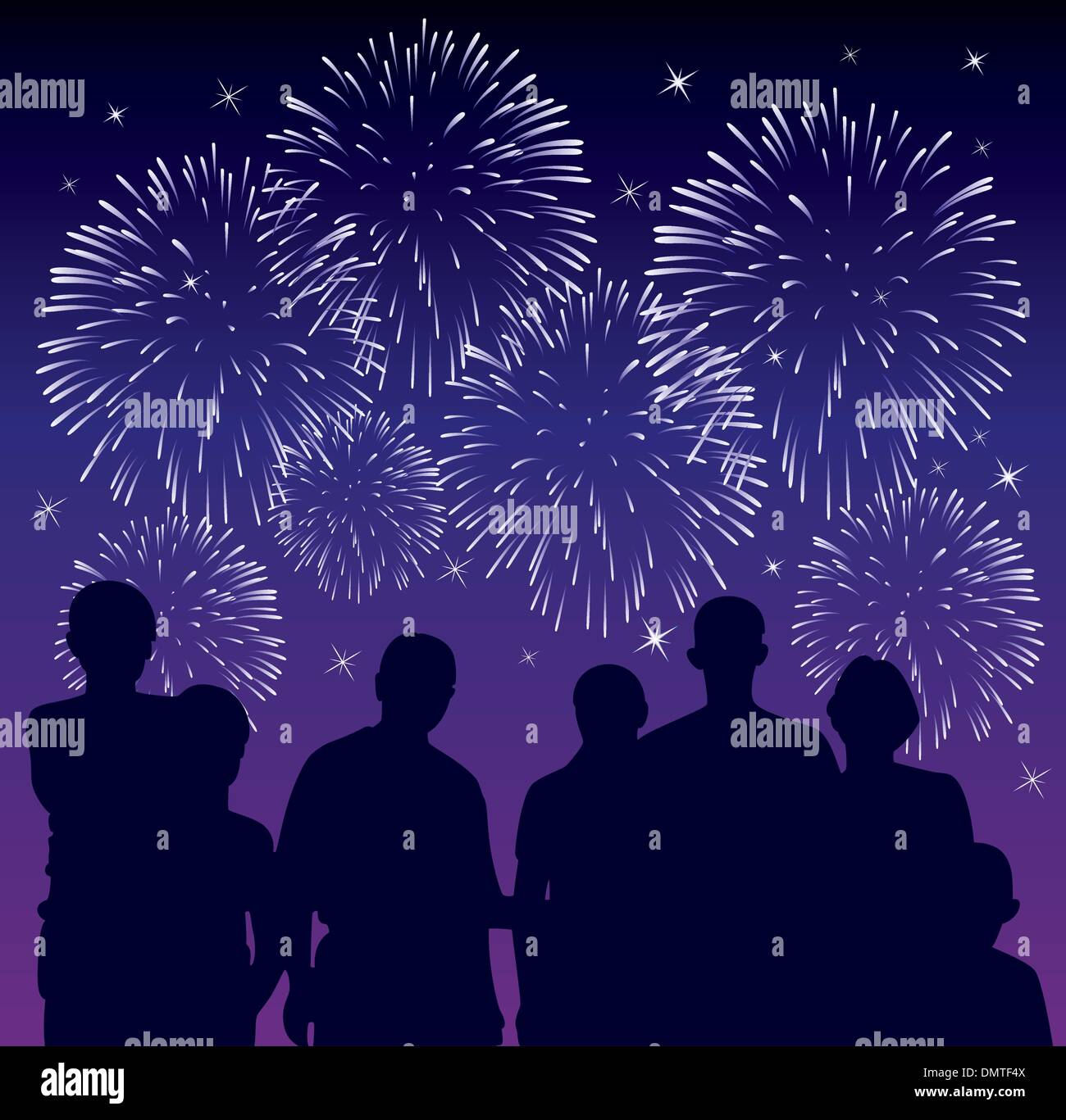 vector people watching fireworks Stock Vector Image & Art - Alamy