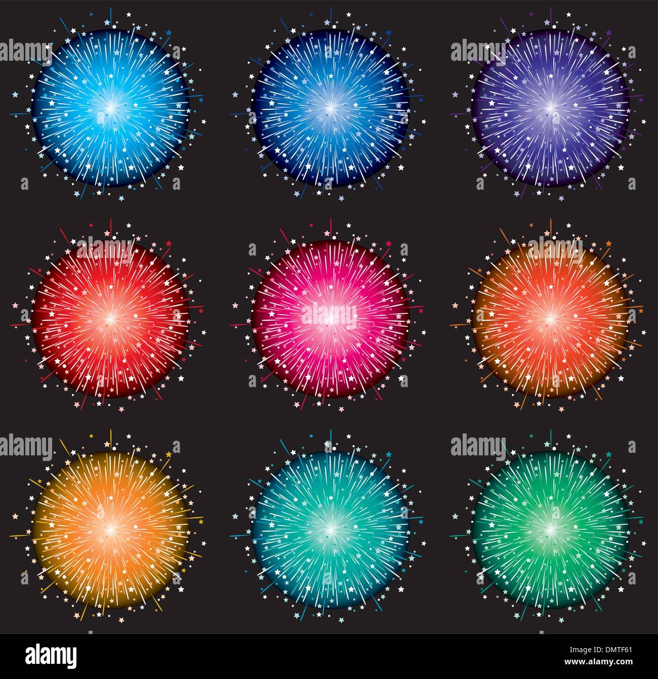 vector colorful fireworks Stock Vector Image & Art - Alamy