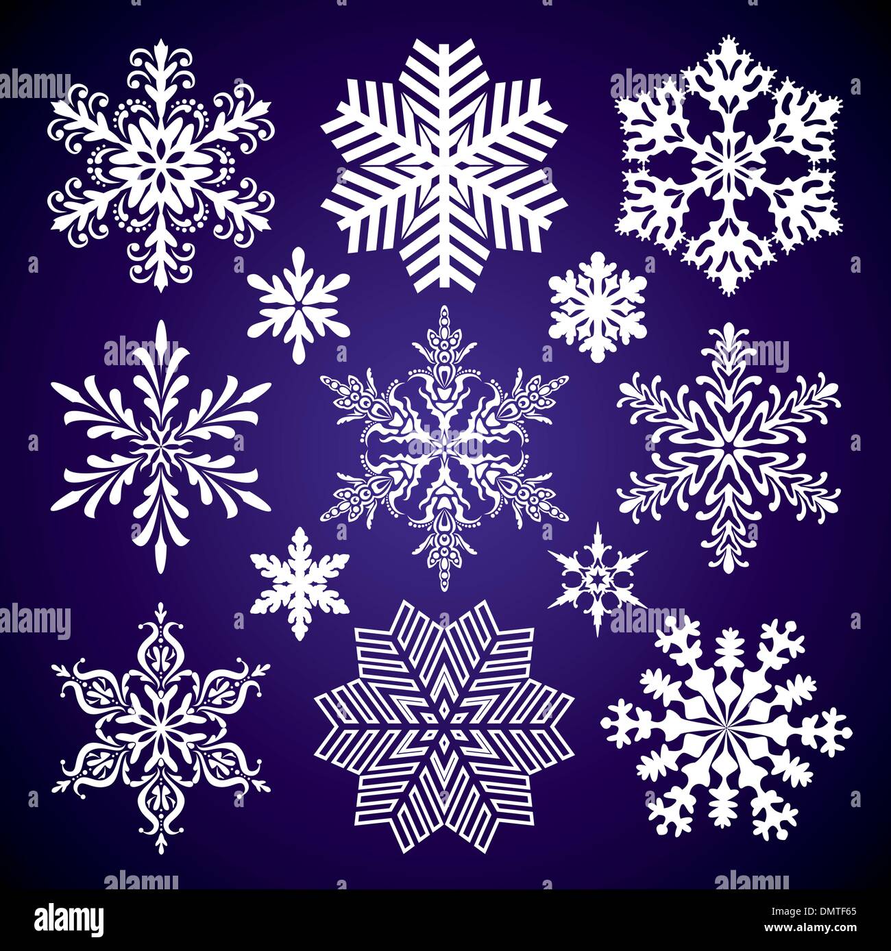 Snowflakes snow flake dark Stock Vector Images - Alamy