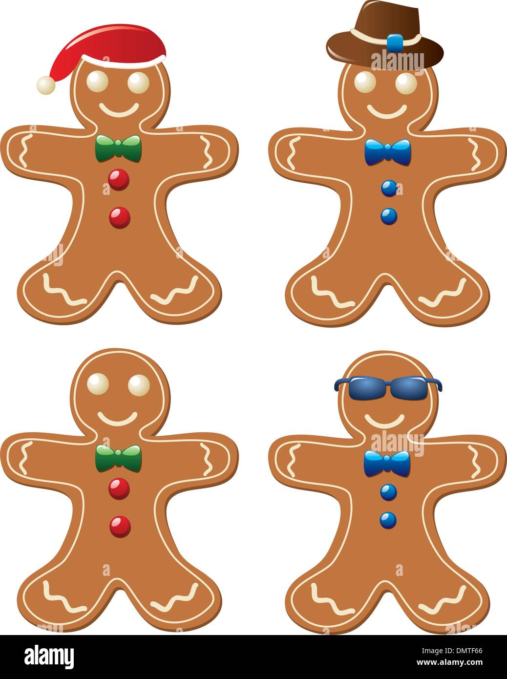 Christmas gingerbread cookies blue Stock Vector Images - Alamy