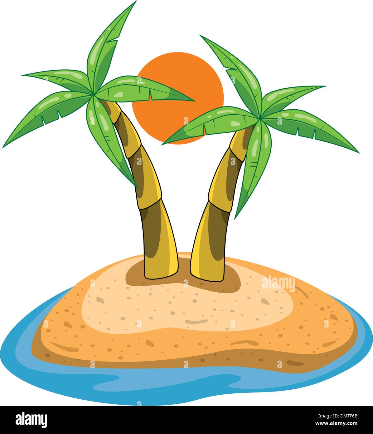 Beautiful island on blue Stock Vector Images - Alamy