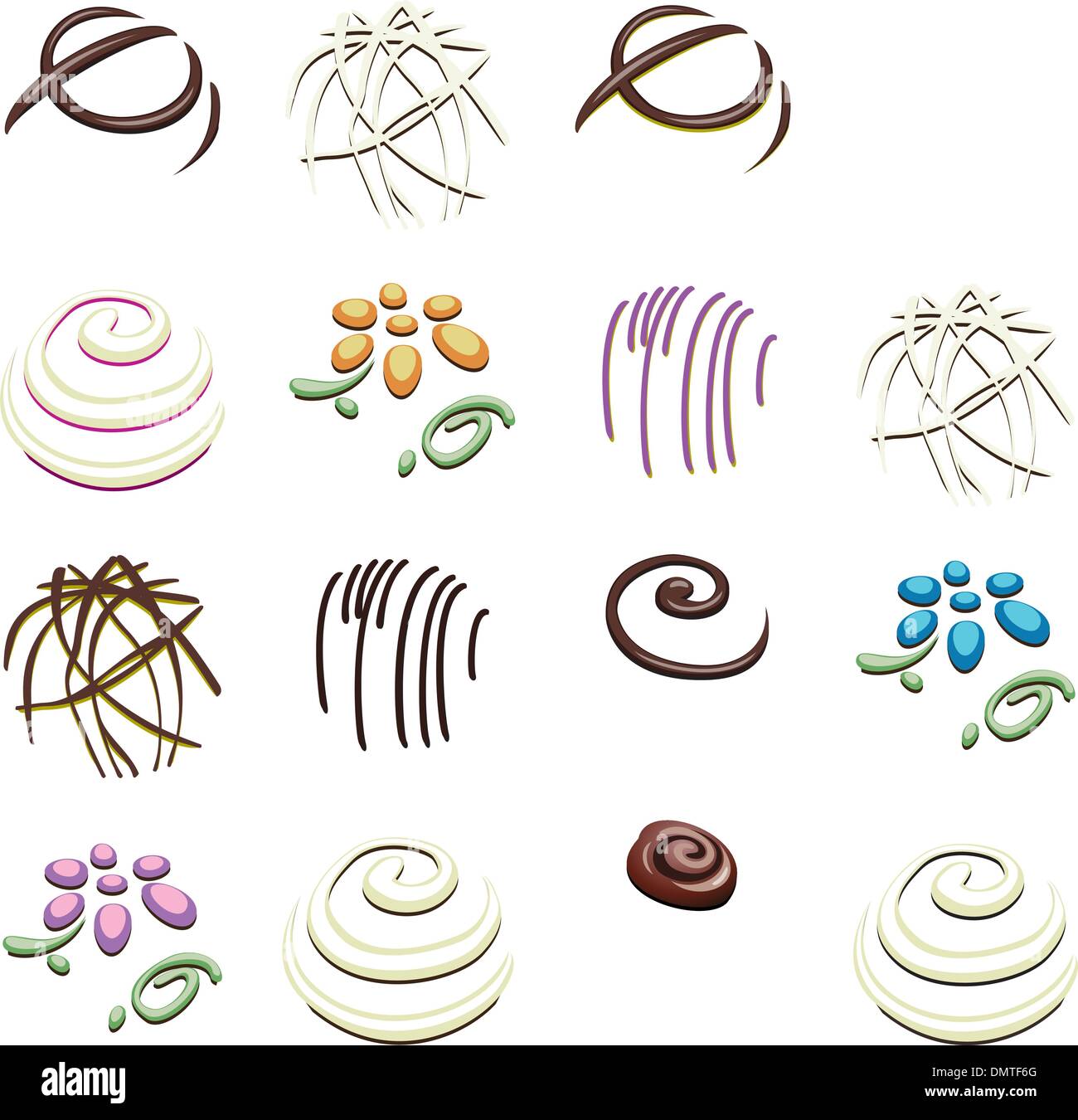 Flower and chocolate Stock Vector Images - Alamy