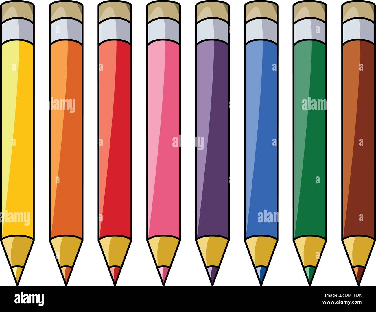 vector colourful pencils Stock Vector Image & Art - Alamy