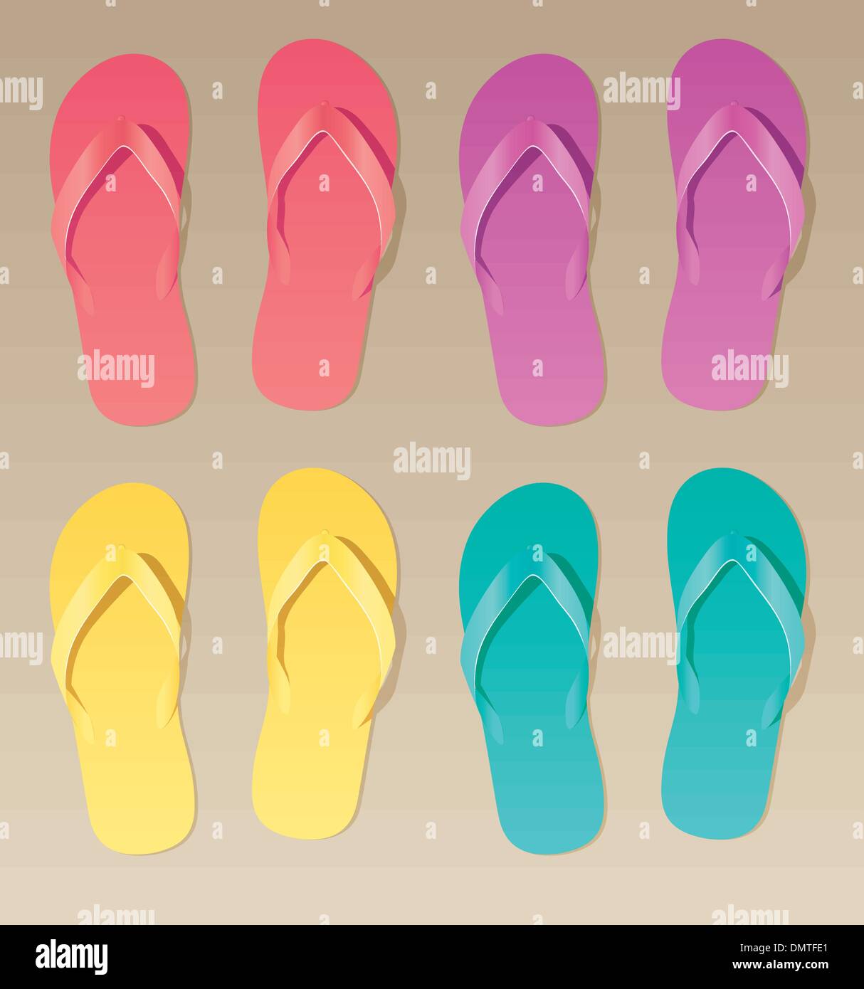 vector colorful flip flops Stock Vector Image & Art - Alamy