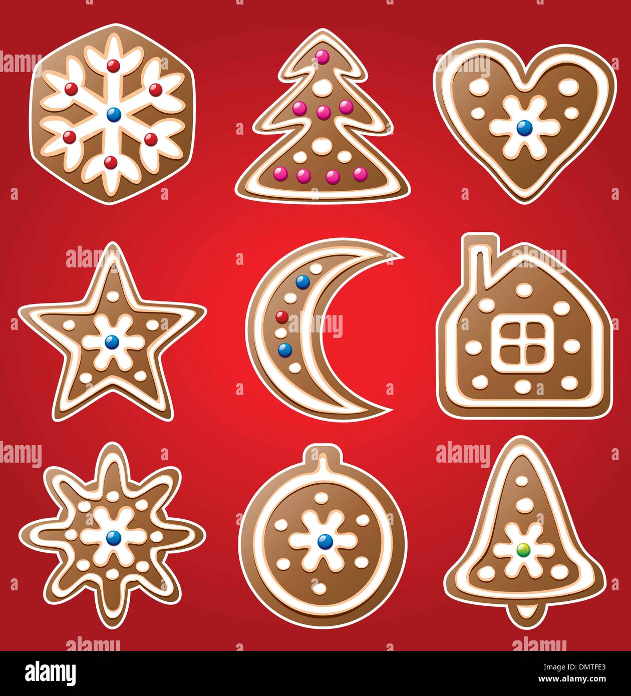 vector gingerbread cookies Stock Vector Image & Art - Alamy