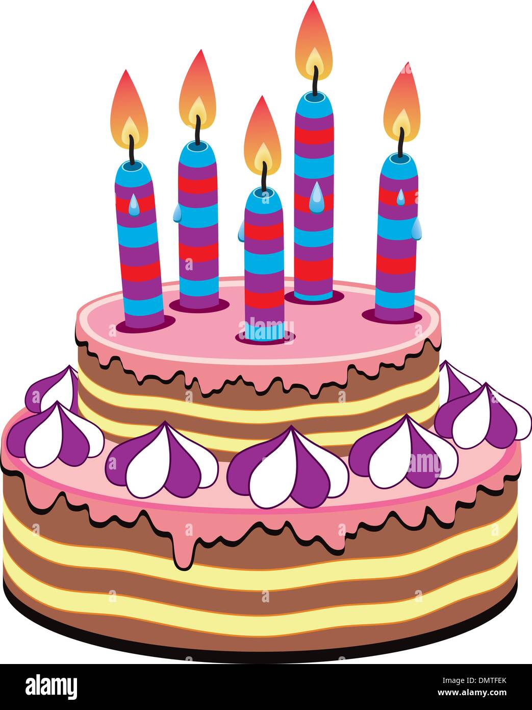 vector birthday cake Stock Vector Image & Art - Alamy