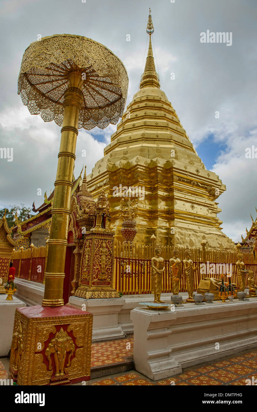Wat Phra That Doi Suthep Temple above Chiang Mai, Thailand Stock Photo ...
