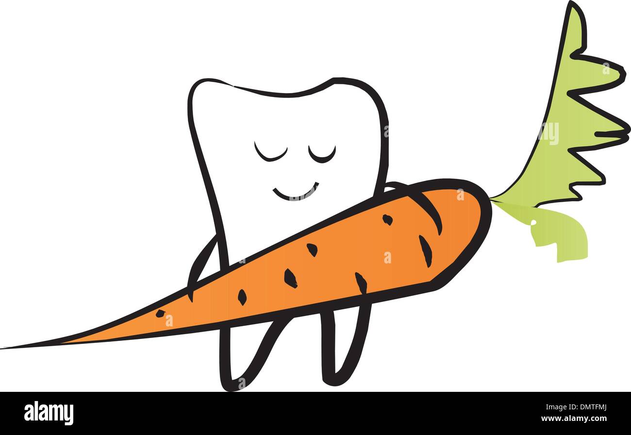 tooth with carrot Stock Vector Image & Art - Alamy