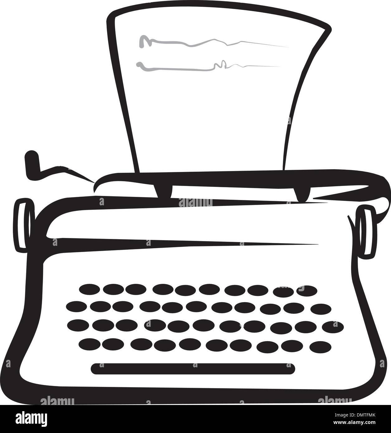 Typewriter Key Clipart Outline