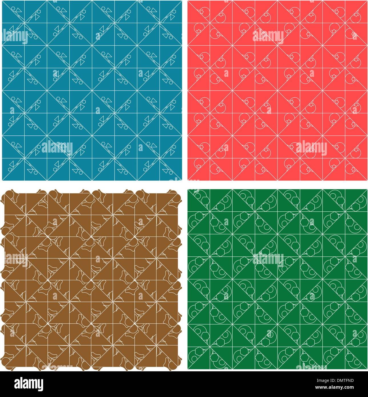 Color plaid abstract retro patterns set Stock Vector Image & Art - Alamy