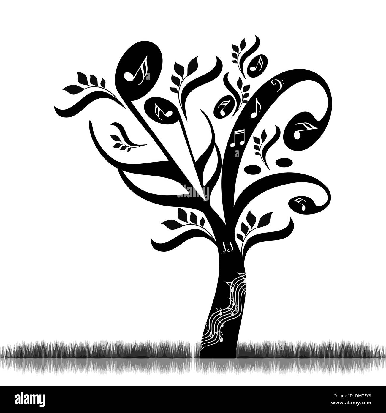 Tree with music notes hi-res stock photography and images - Alamy