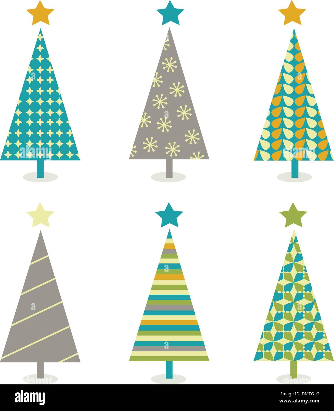 Retro christmas trees icon set Stock Vector Image & Art - Alamy