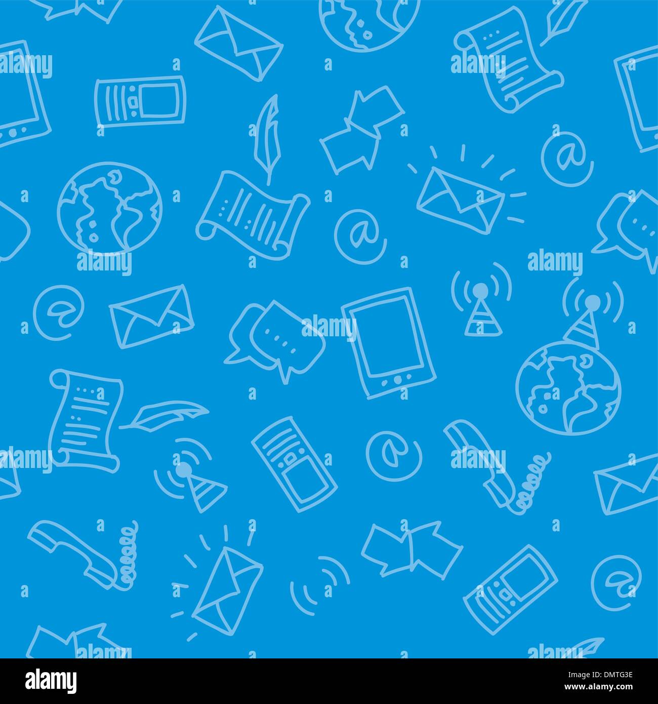 Seamless Doodle - Communication Stock Vector Image & Art - Alamy