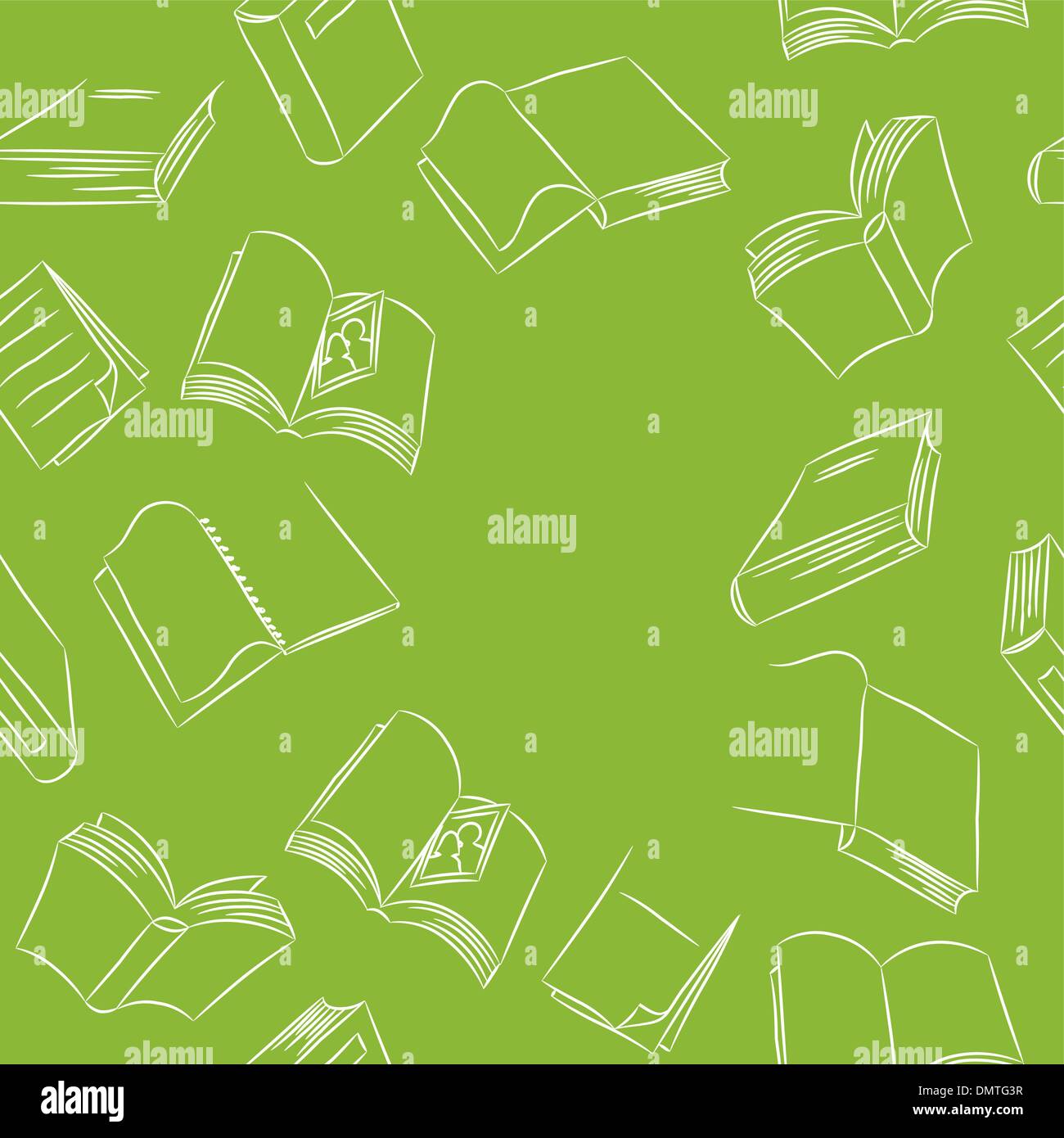 Seamless Doodle Pattern - Books Stock Vector Image & Art - Alamy