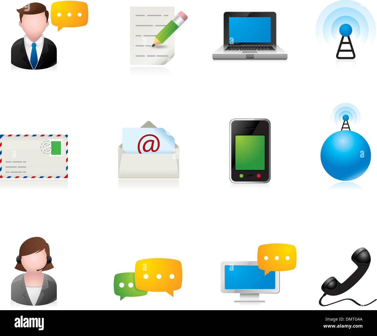 Web Icons - Communication Stock Vector Image & Art - Alamy
