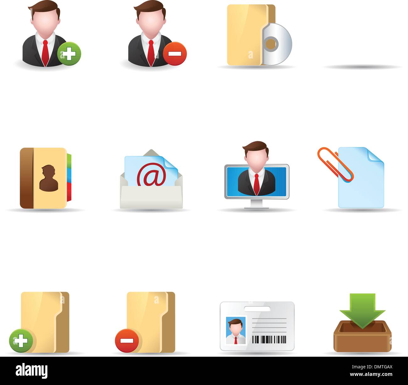 Folder web icons user Stock Vector Images - Alamy