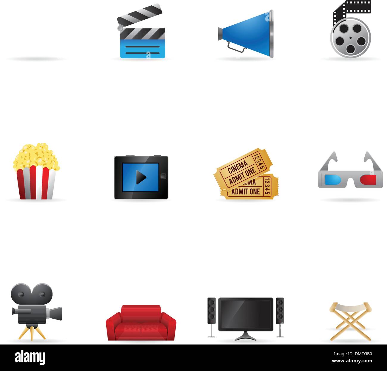 Web Icons - Movies Stock Vector Image & Art - Alamy