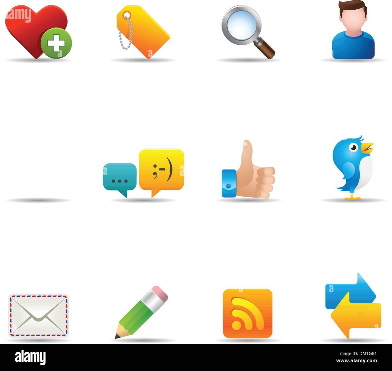 Social media feed icons Stock Vector Images - Alamy