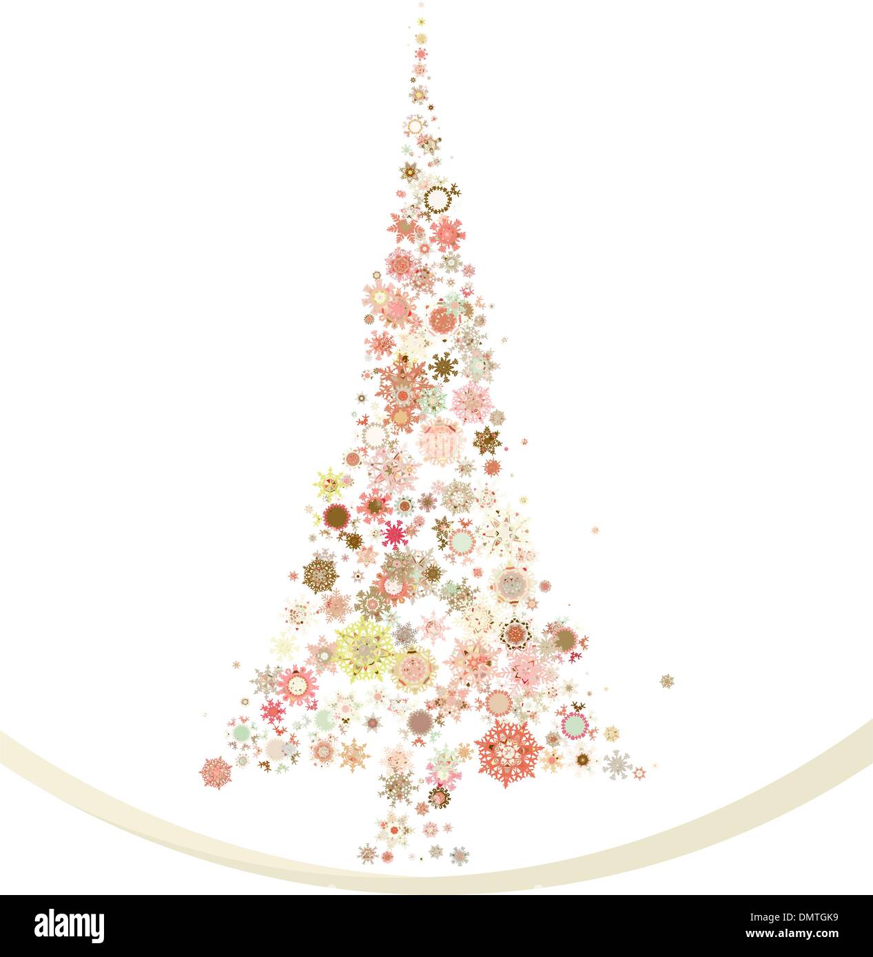 Beautiful festive decorated christmas tree Stock Vector Images - Alamy