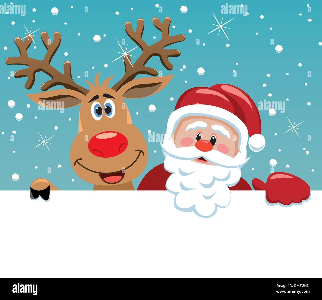 Santa and rudolph hi-res stock photography and images - Alamy