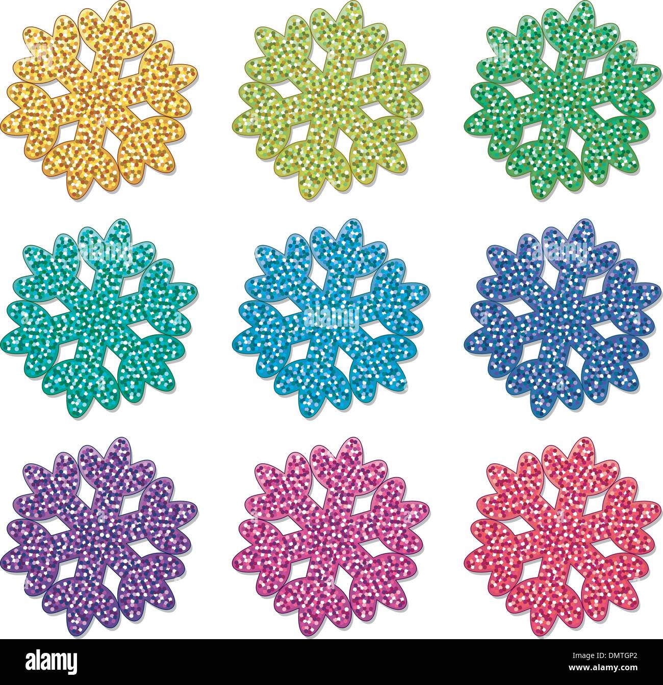 vector colorful snowflakes Stock Vector Image & Art - Alamy