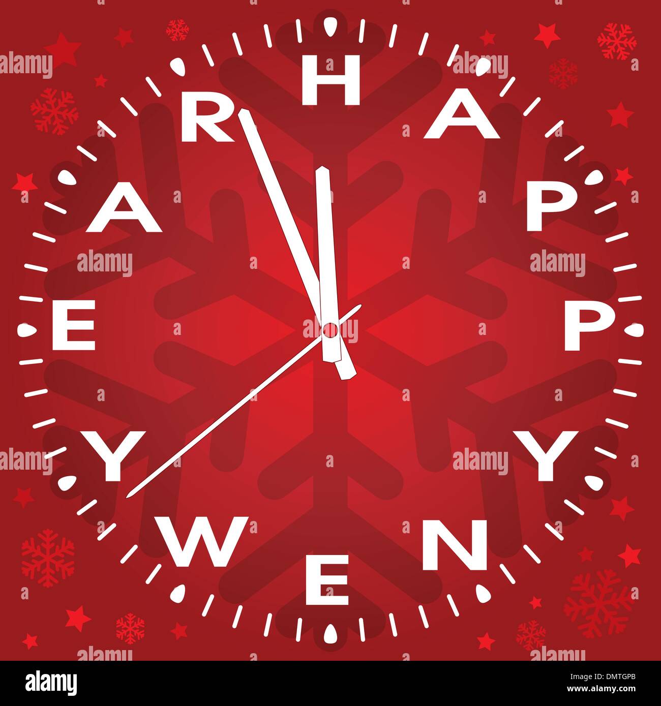 vector happy new year clock Stock Vector Image & Art - Alamy