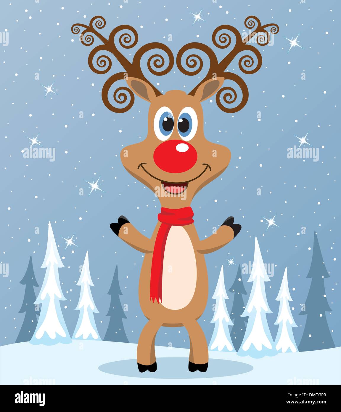 Reindeer snow black Stock Vector Images - Alamy
