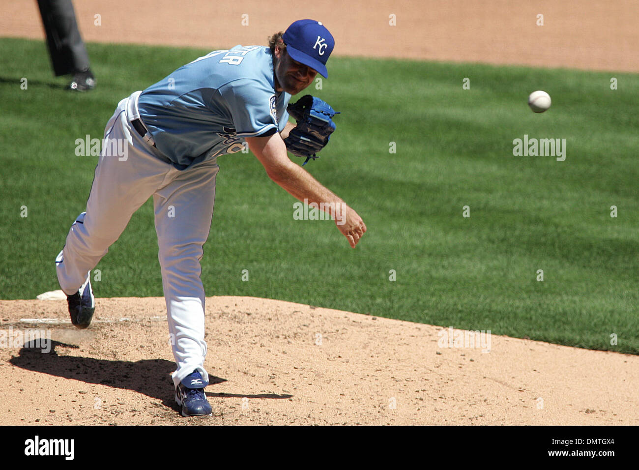 Kansas City Royals starting pitcher Brian Bannister during the Twins 10 ...