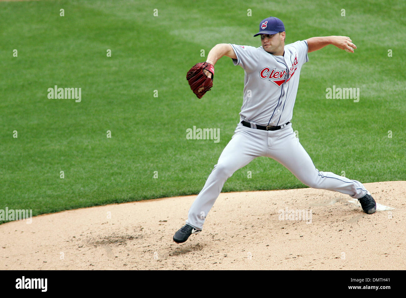 Cleveland Indians starting pitcher David Huff delivers a pitch during ...
