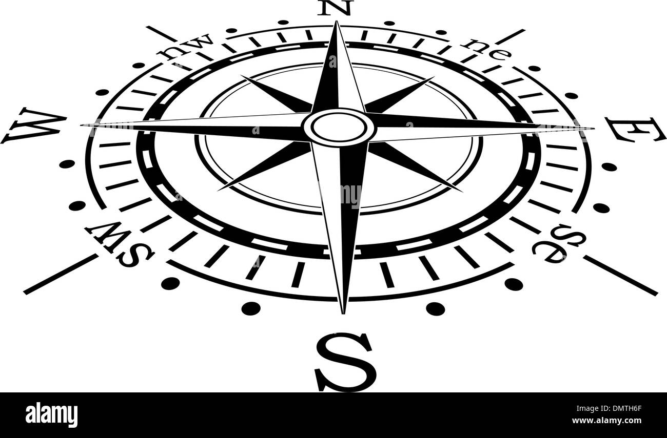 vector black compass Stock Vector Image & Art - Alamy