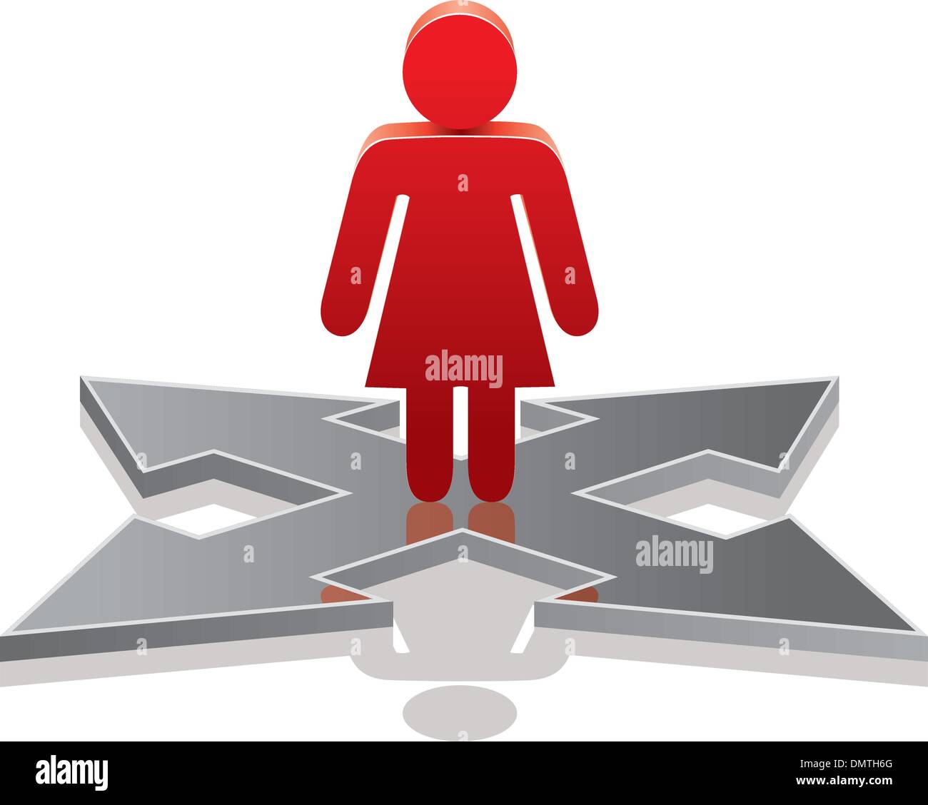 Woman symbol on white Stock Vector Images - Alamy