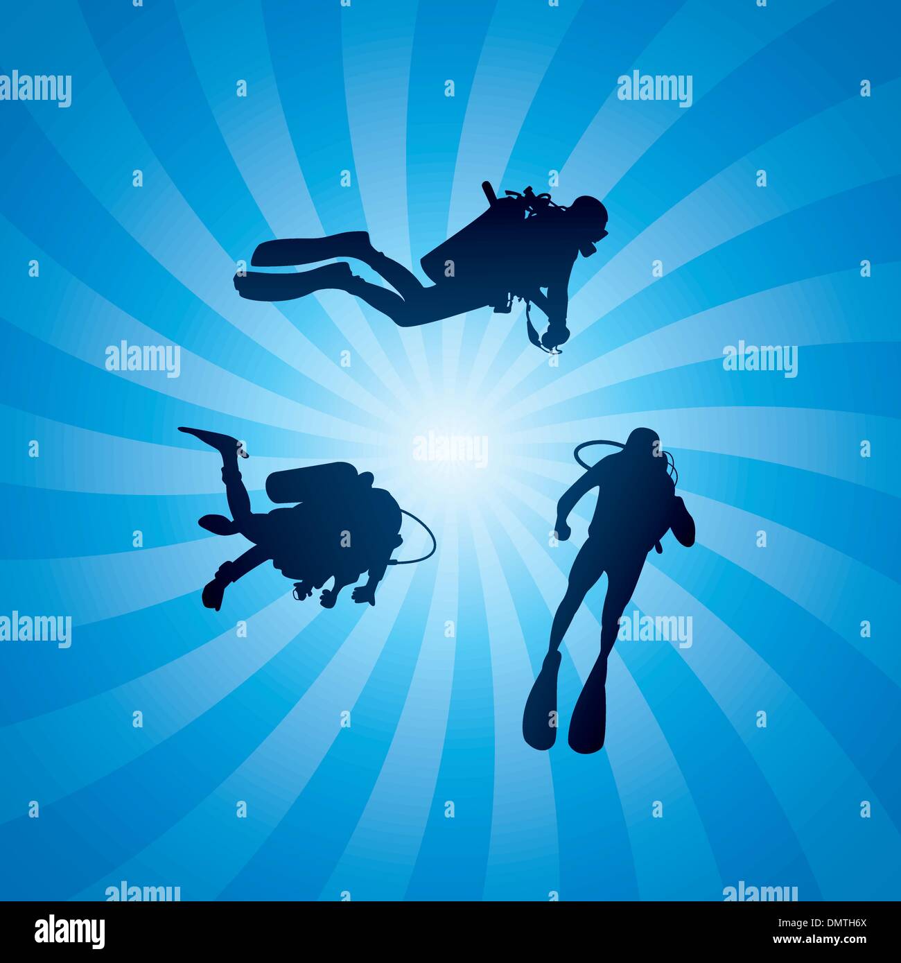 vector scuba divers underwater Stock Vector Image & Art - Alamy