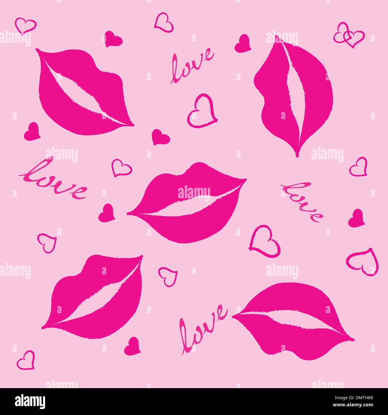 Kiss pattern Stock Vector Images - Alamy