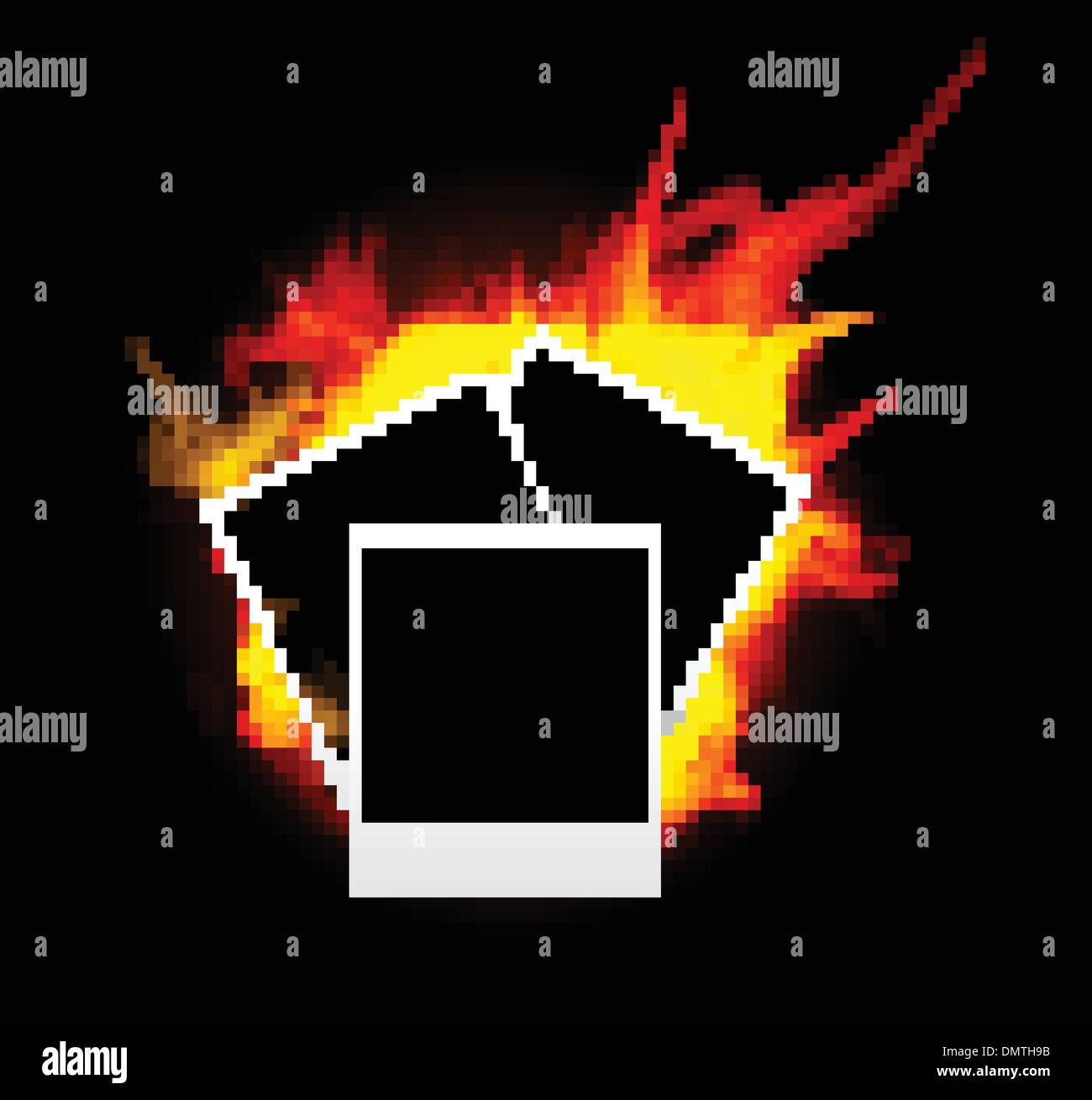 Burnt photo frame Stock Vector Images - Alamy