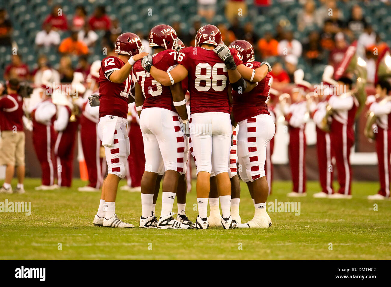 Temple Owls Captains; safety Dominique Harris #6, quarterback Vaughn ...