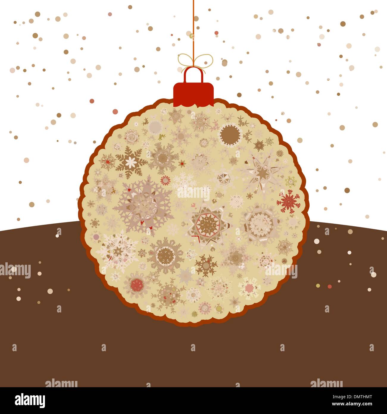 Christmas retro color simple brown card. EPS 8 Stock Vector Image & Art ...