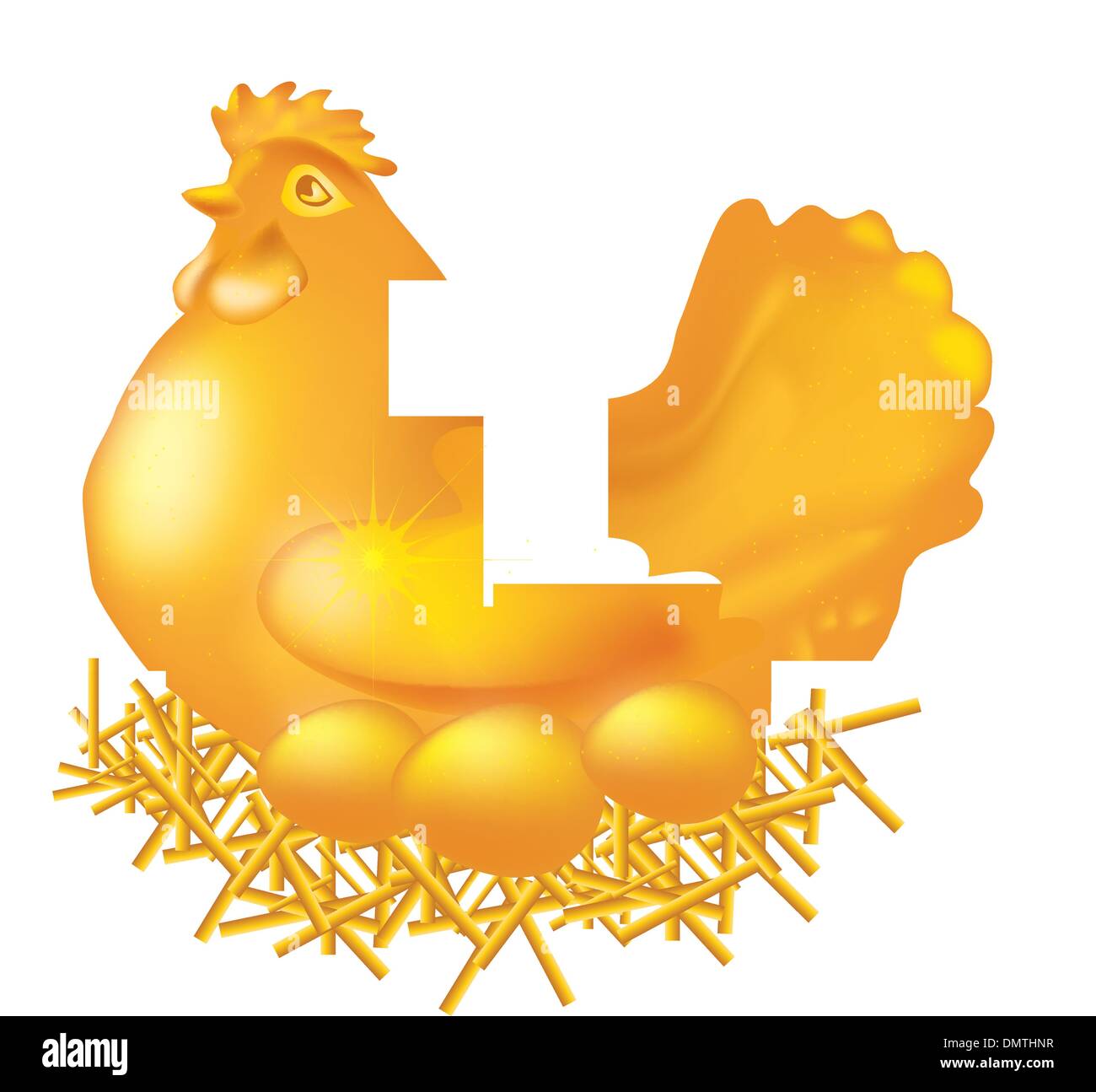 Gold hen Stock Vector Images - Alamy