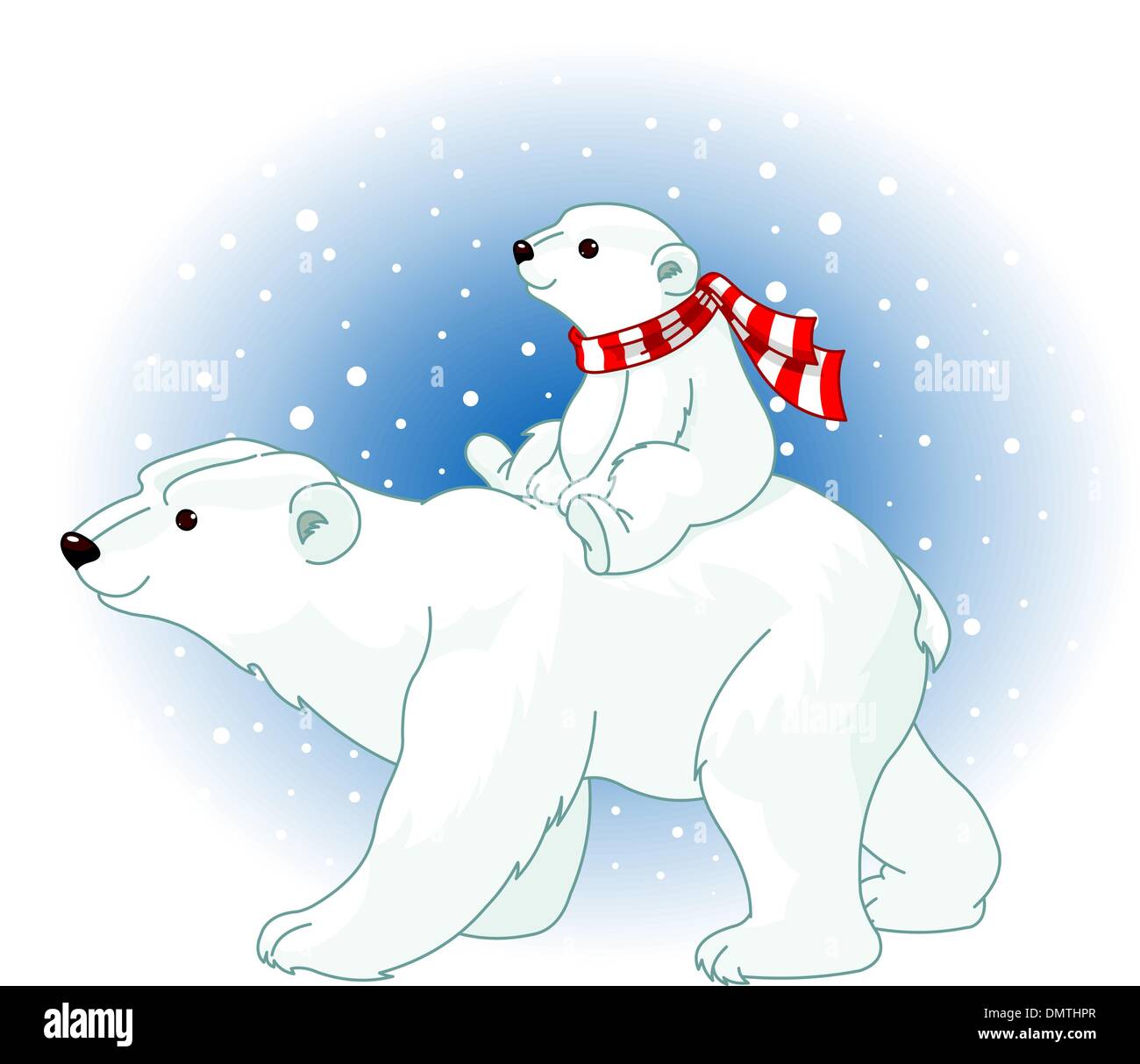 Polar Bear mom and baby Stock Vector Image & Art - Alamy