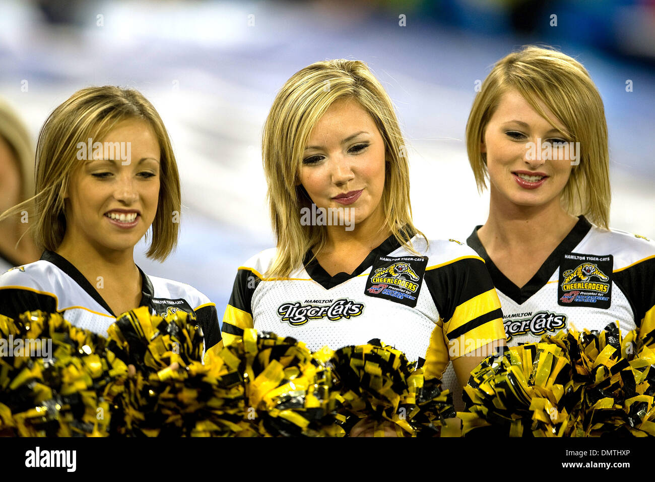 The Hamilton Tiger Cats cheerleaders showing their support during the ...