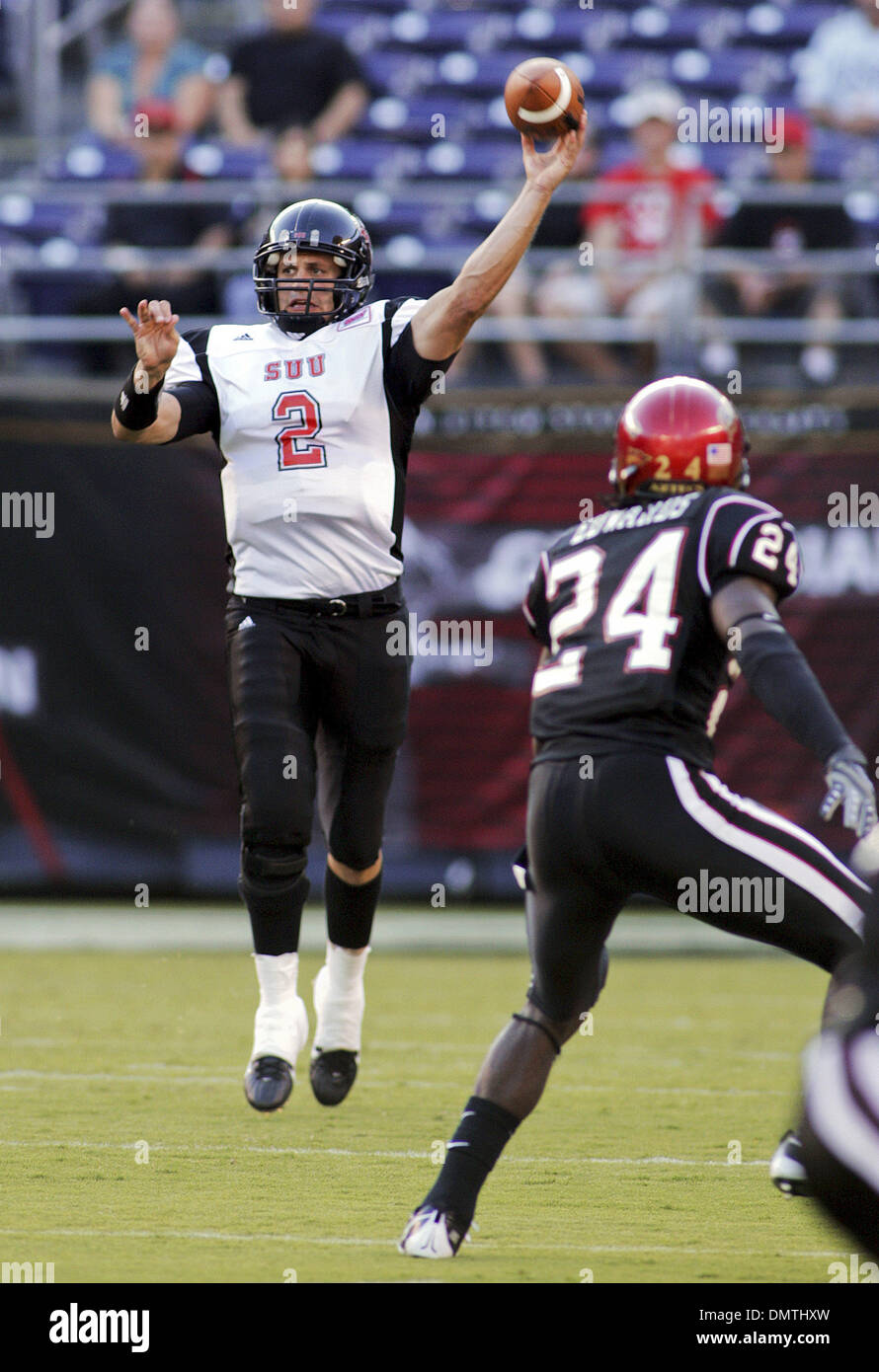 Southern Utah's quarterback Cade Cooper passes during game action in ...