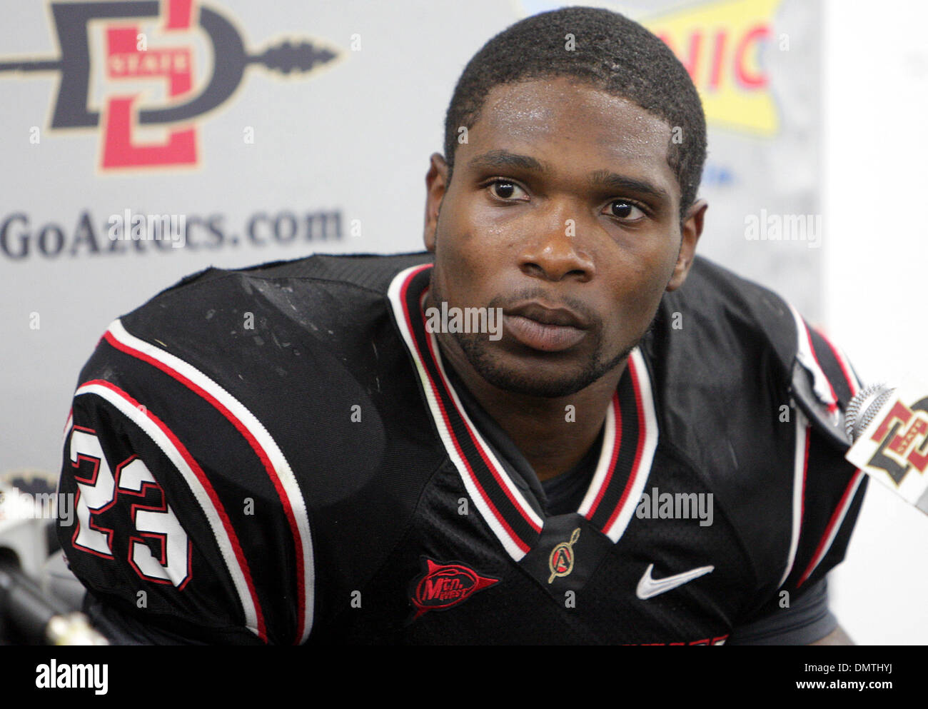 San Diego State running back Brandon Sullivan speaks to the media post ...