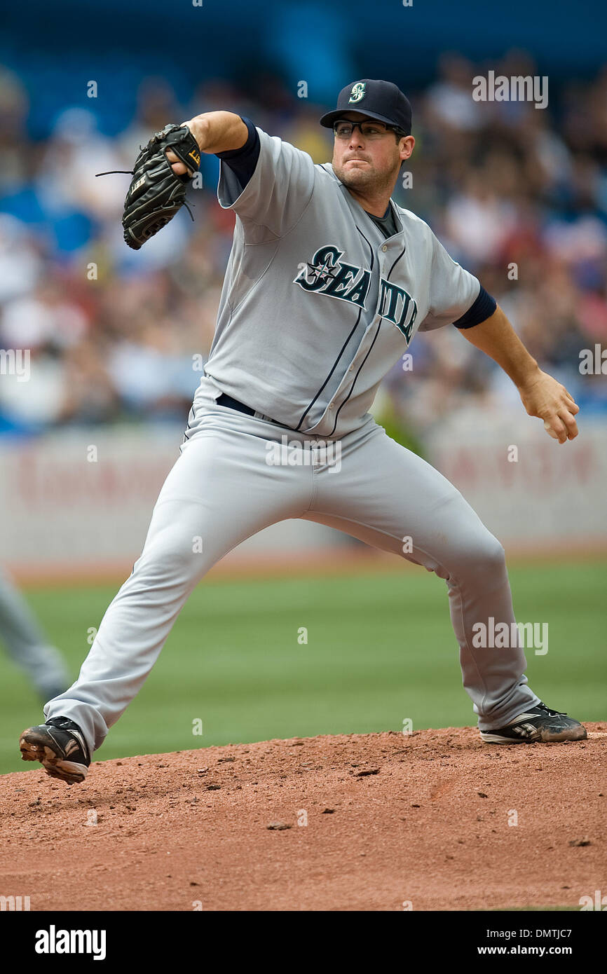 Seattle Mariners starting pitcher Ryan Rowland-Smith #18 in action at ...