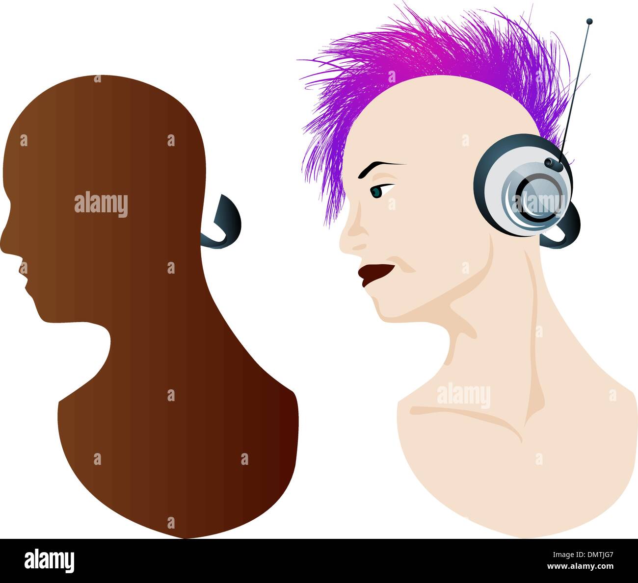 Listener vector vectors hi-res stock photography and images - Alamy