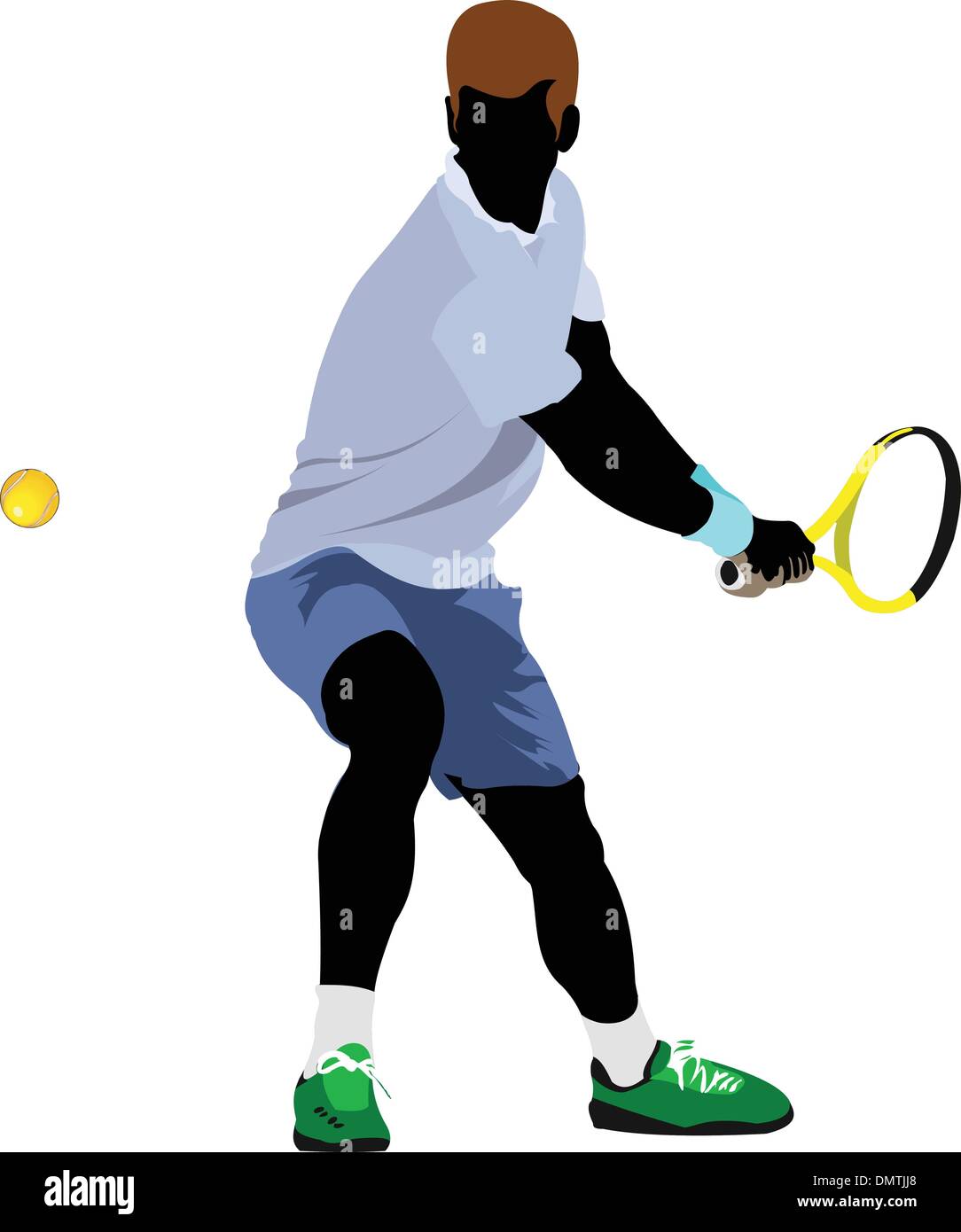 Tennis player. Colored Vector illustration for designers Stock Vector ...
