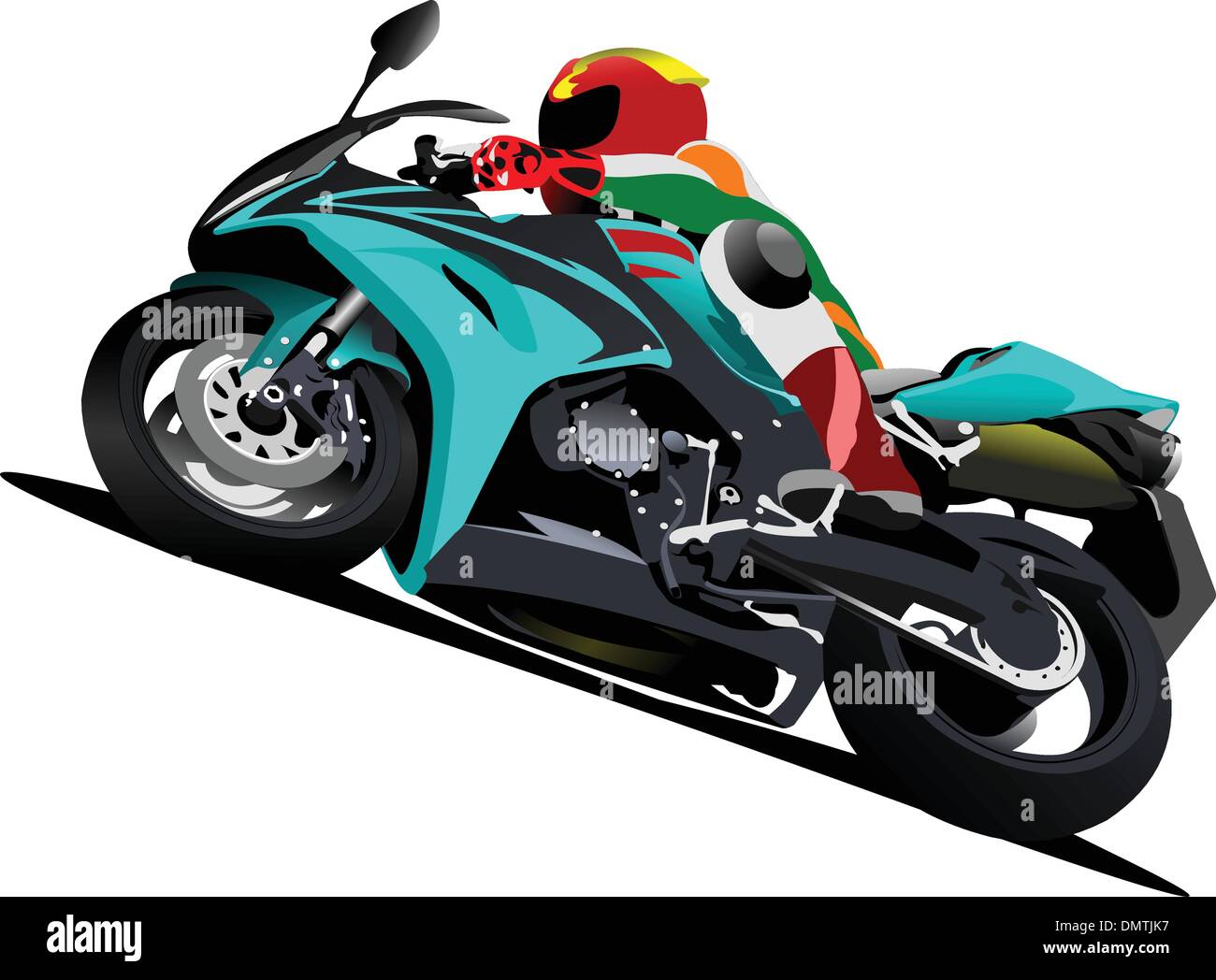 Biker vector vectors hi-res stock photography and images - Alamy
