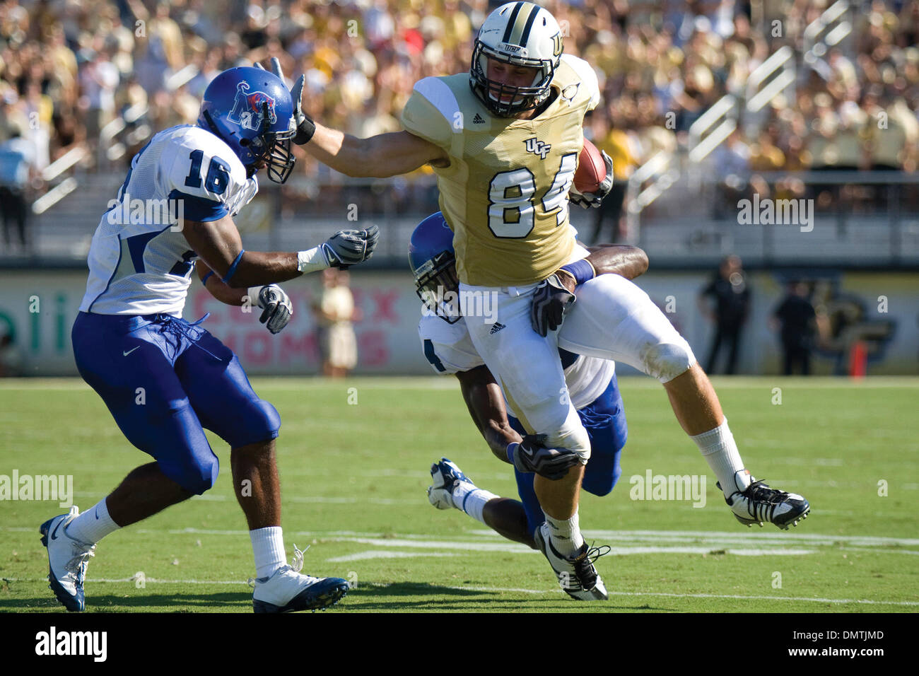 UCF Knights Corey Rabazinski breaks away from Memphis Tiger Marcus ...